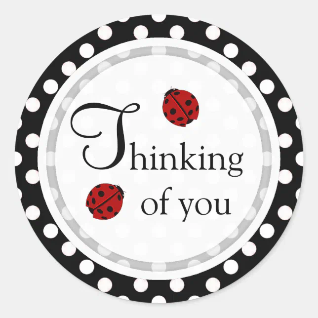 Ladybug: Thinking Of You Stickers | Zazzle