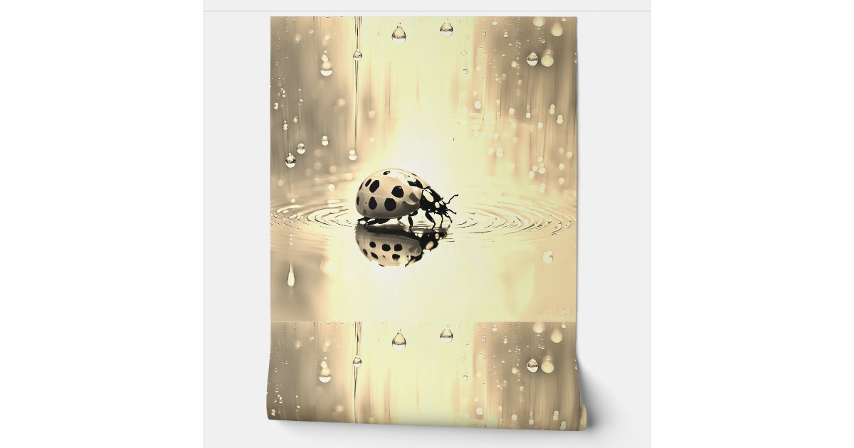 Ladybug Wallpaper Wallpaper | Zazzle
