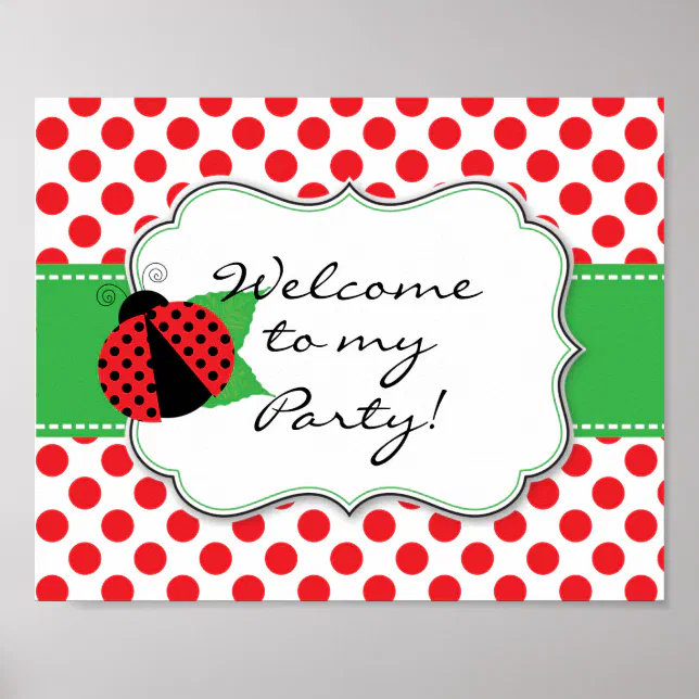 Ladybug Welcome Door Sign | Zazzle