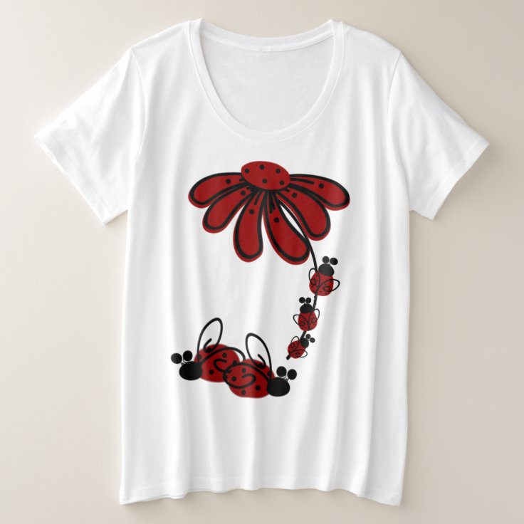 Ladybug -Women's Plus-Size Basic T-Shirt | Zazzle