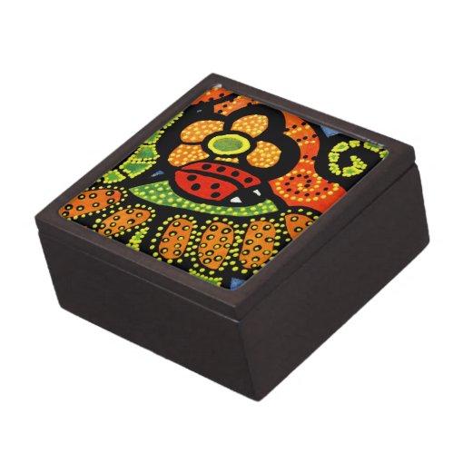Ladybug Wood Jewelry Box From Original Painting | Zazzle