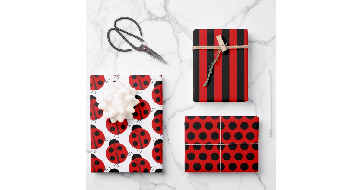Ladybug Wrapping Paper Sheet Set | Zazzle