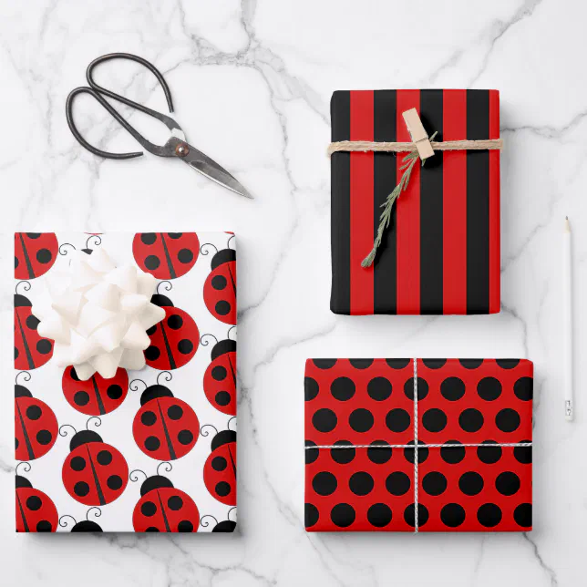 Ladybug Wrapping Paper Sheet Set | Zazzle