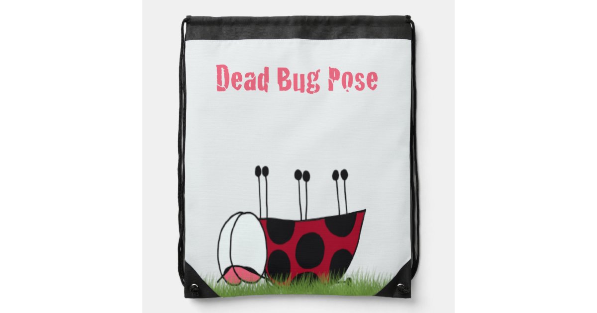 Ladybug Yoga Pose Drawstring Backpack | Zazzle