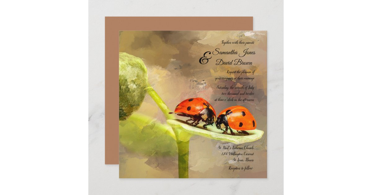 Ladybugs Custom Wedding Invitation | Zazzle