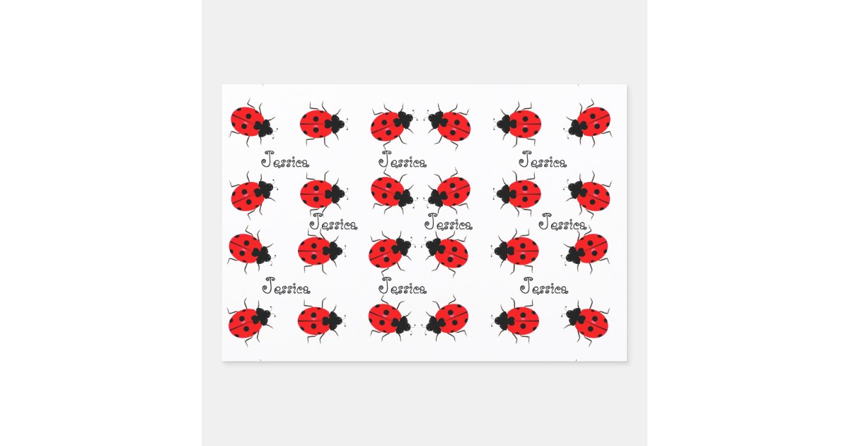 Ladybugs Individual Wrapping Paper Sheet Sets | Zazzle