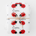 Ladybugs Individual Wrapping Paper Sheet Sets | Zazzle