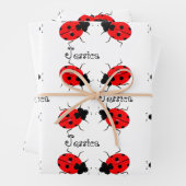 Ladybugs Individual Wrapping Paper Sheet Sets | Zazzle