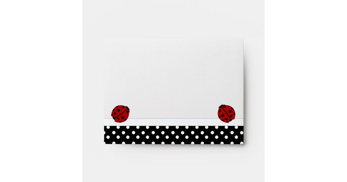 Ladybugs & Polka Dot Envelope | Zazzle