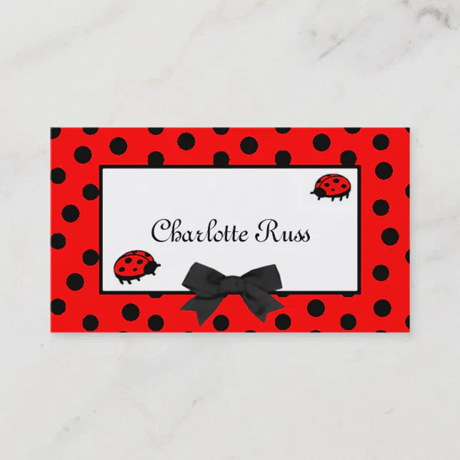 Ladybugs & Polka Dots Mommy Card | Zazzle