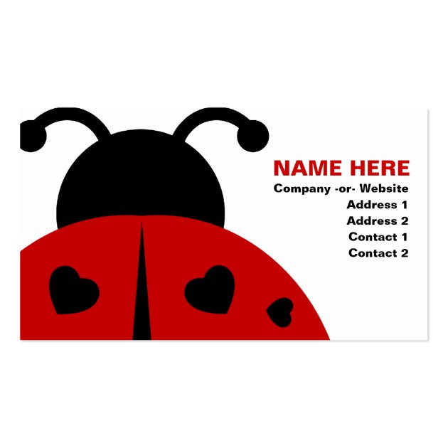 ladybugz. business card template