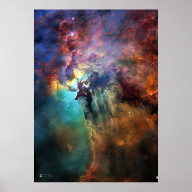 Lagoon Nebula — NASA Hubble Space Telescope Poster | Zazzle
