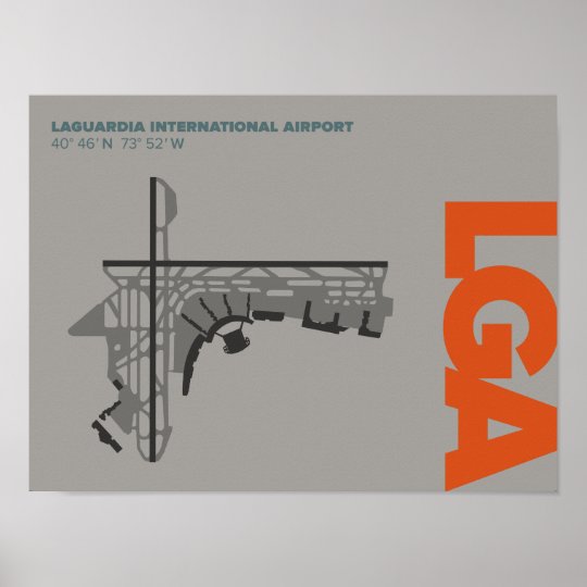 LaGuardia Airport (LGA) Diagram Poster | Zazzle.com