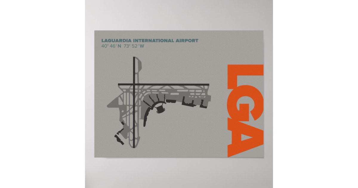 LaGuardia Airport (LGA) Diagram Poster | Zazzle