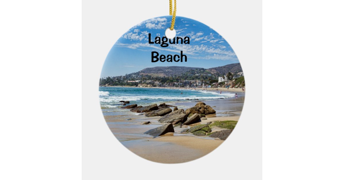 Laguna Beach Holiday Ceramic Ornament | Zazzle