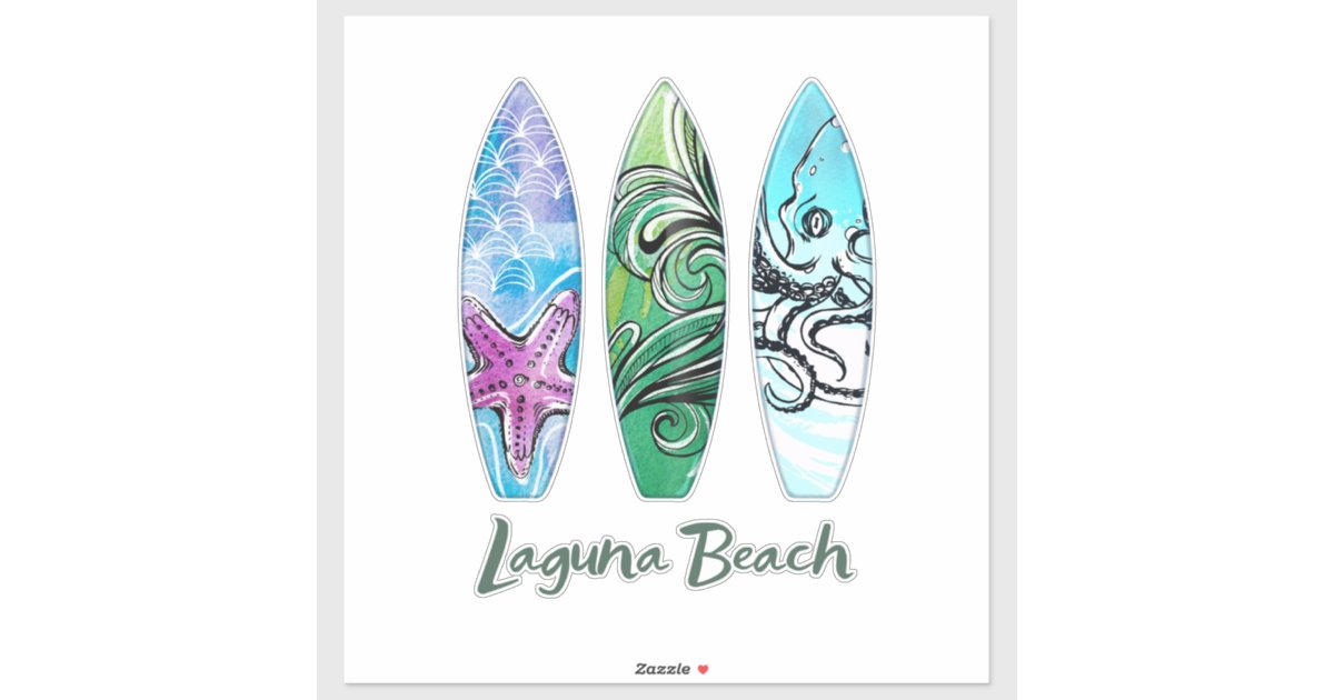 Laguna Beach Surfboards XL Sticker | Zazzle