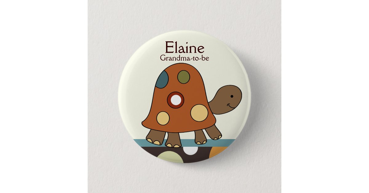 Laguna Turtle NAME TAG Personalized Button | Zazzle