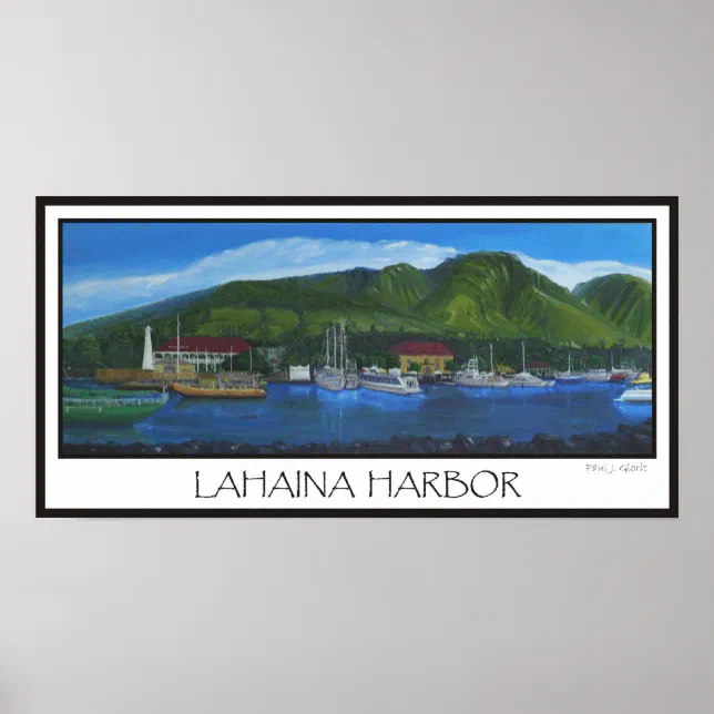 Lahaina Harbor Poster | Zazzle