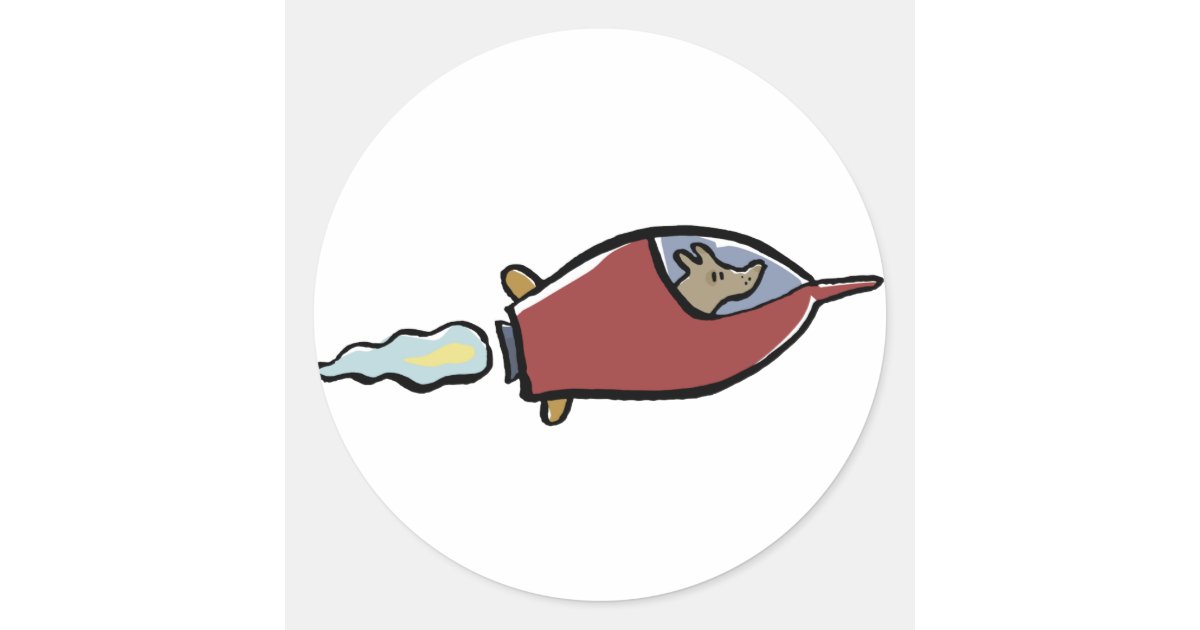 laika classic round sticker | Zazzle