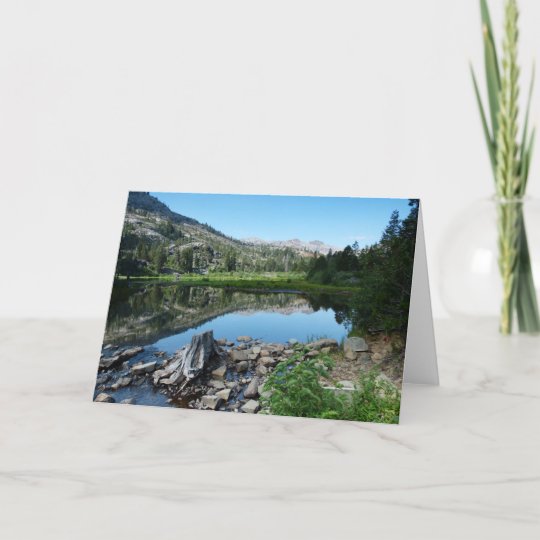Lake and Reflection, Blank Greeting Card | Zazzle.com