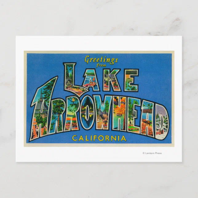 Lake Arrowhead, California - Large Letter Scenes Postcard | Zazzle