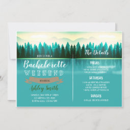 Lake bachelorette party invitation | Zazzle
