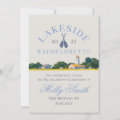 Lake Bachelorette Weekend Blue Nautical Itinerary Invitation | Zazzle
