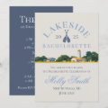 Lake Bachelorette Weekend Blue Nautical Itinerary Invitation | Zazzle