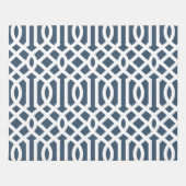 Lake Blue and White Trellis Pattern Rug | Zazzle