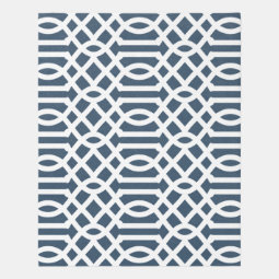 Lake Blue and White Trellis Pattern Rug | Zazzle