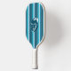 Lake Blue Stripes Navy, Sky Blue, Aqua Monogrammed Pickleball Paddle ...