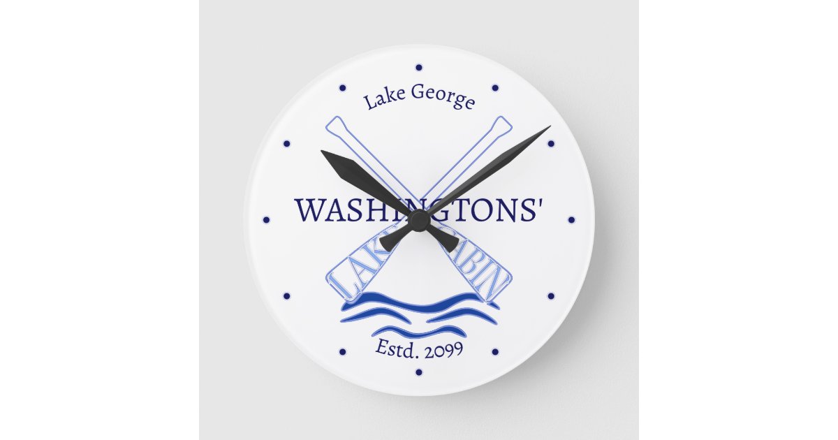 Lake Cabin Wall Clock | Zazzle