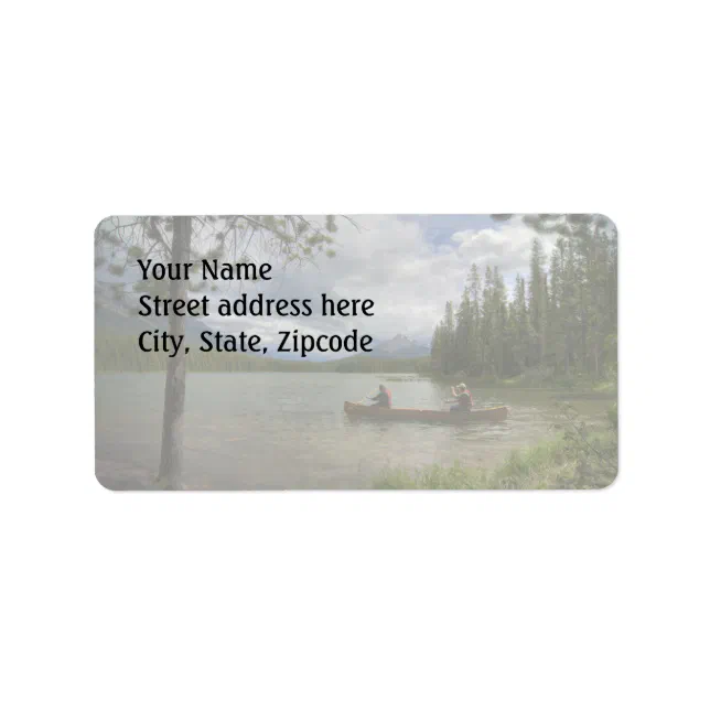 Lake Canoeing Label | Zazzle