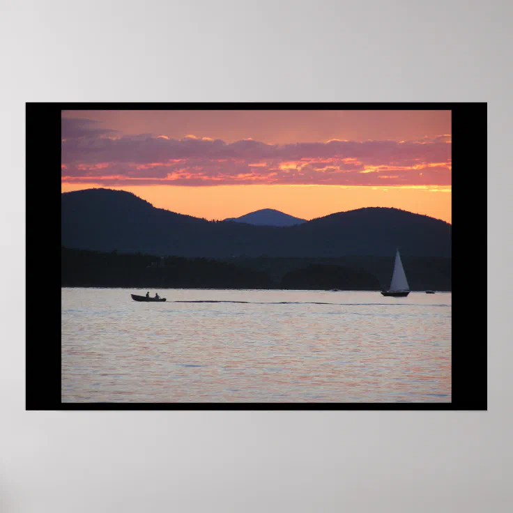 Lake Champlain Sunset Poster | Zazzle