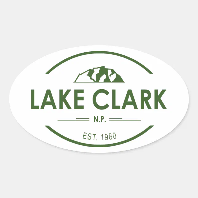 Lake Clark National Park Oval Sticker | Zazzle