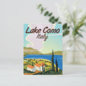Lake Como Italy travel poster Postcard | Zazzle