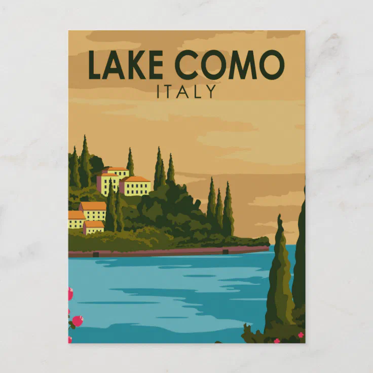 Lake Como Italy Vintage Postcard | Zazzle