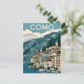 Lake Como Vintage Travel Postcard | Zazzle