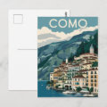 Lake Como Vintage Travel Postcard | Zazzle