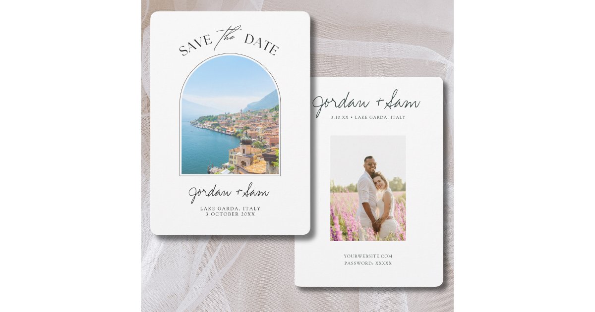 Lake Garda Italy Wedding Save the Date Invitation | Zazzle