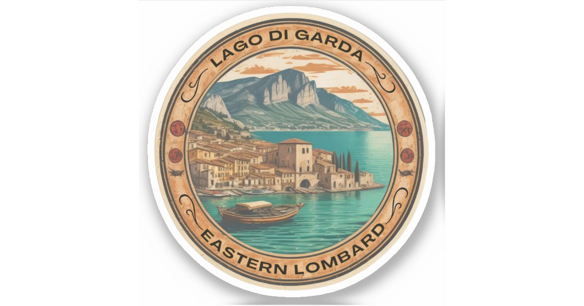 lake garda - lago di garda italian family trip sticker | Zazzle