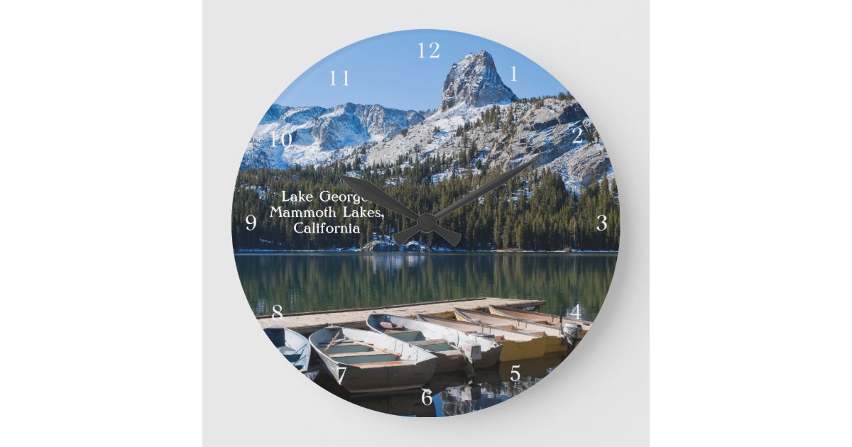 Lake George Mammoth Large Clock | Zazzle