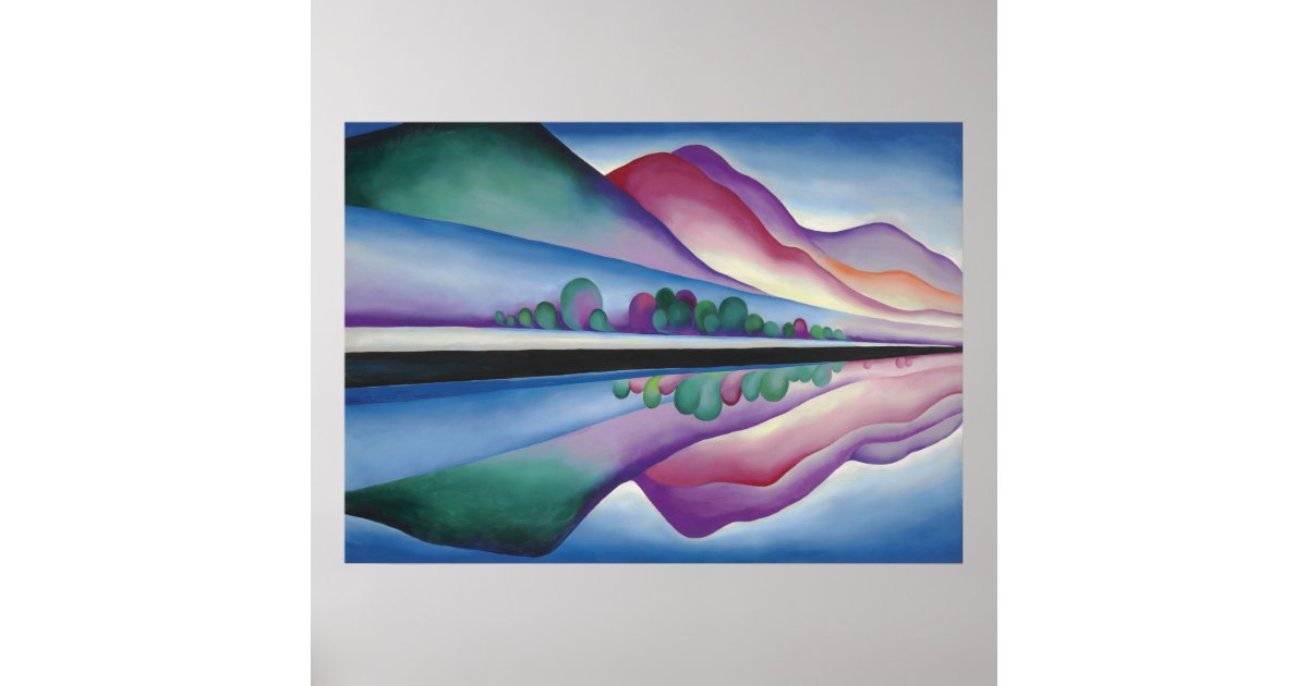 Lake George Reflection by Georgia O'Keeffe Poster | Zazzle