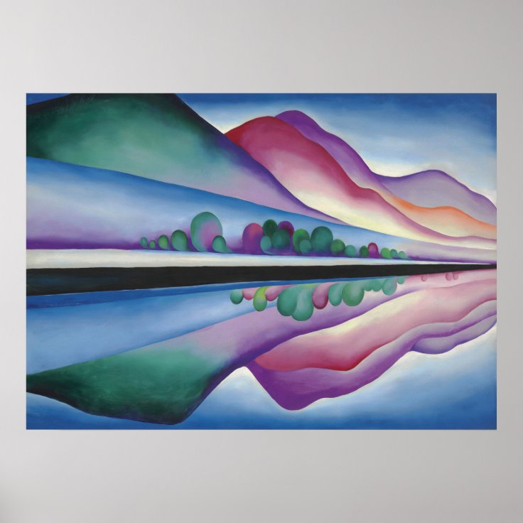 Lake George Reflection by Georgia O'Keeffe Poster | Zazzle