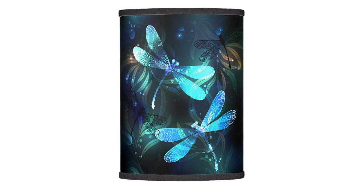 Lake Glowing Dragonflies Lamp Shade | Zazzle