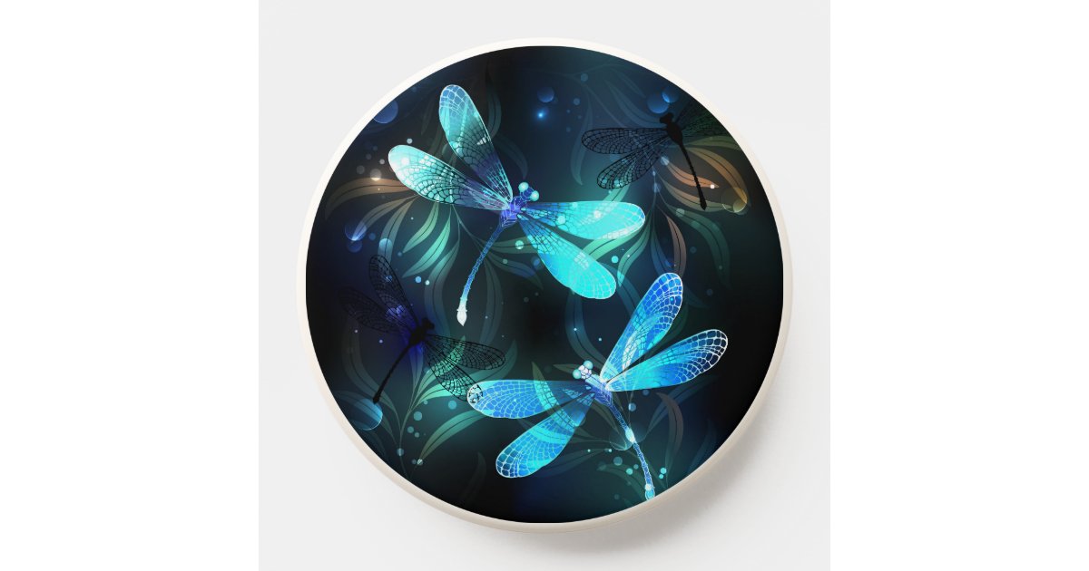 Lake Glowing Dragonflies PopSocket | Zazzle