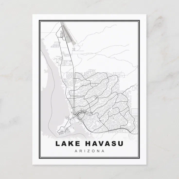 Lake Havasu City Map Holiday Postcard | Zazzle