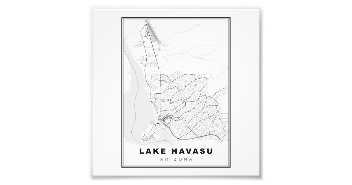 Lake Havasu City Map Photo Print | Zazzle