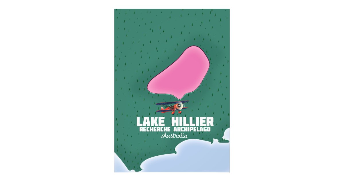 Lake Hillier Australian map. Photo Print | Zazzle