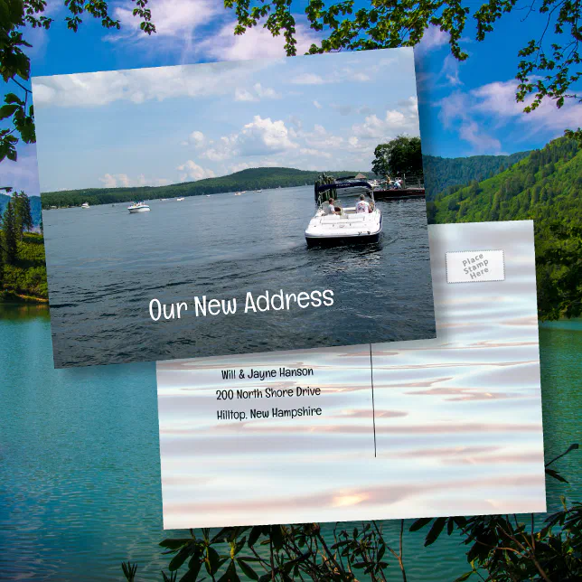 Lake Home New Address Postcards | Zazzle
